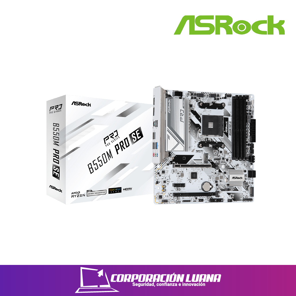 MOTHERBOARD ASROCK B550M PRO SE DDR4 AM4 ( B550M PRO SE)