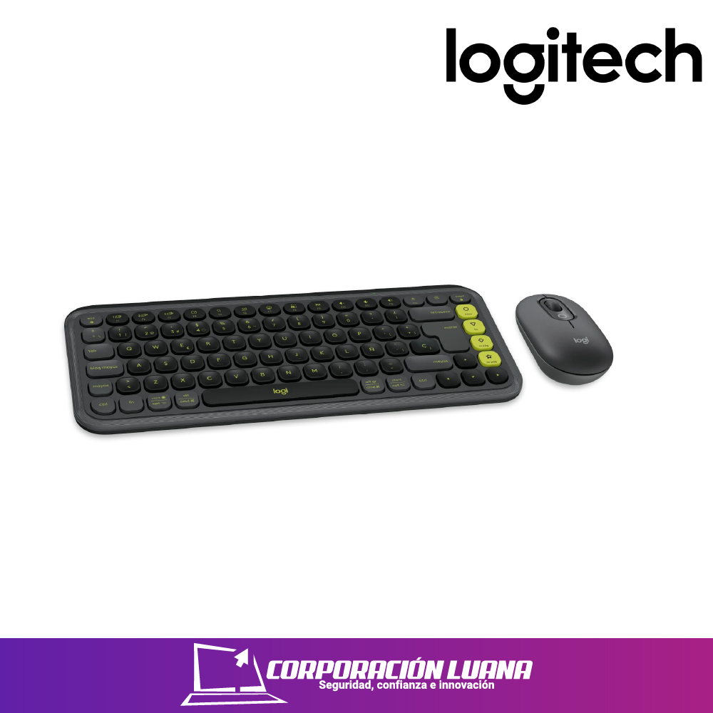 COMBO LOGITECH TECLADO Y MOUSE POP ICON ( 920-013052 ) GRAFITO ...