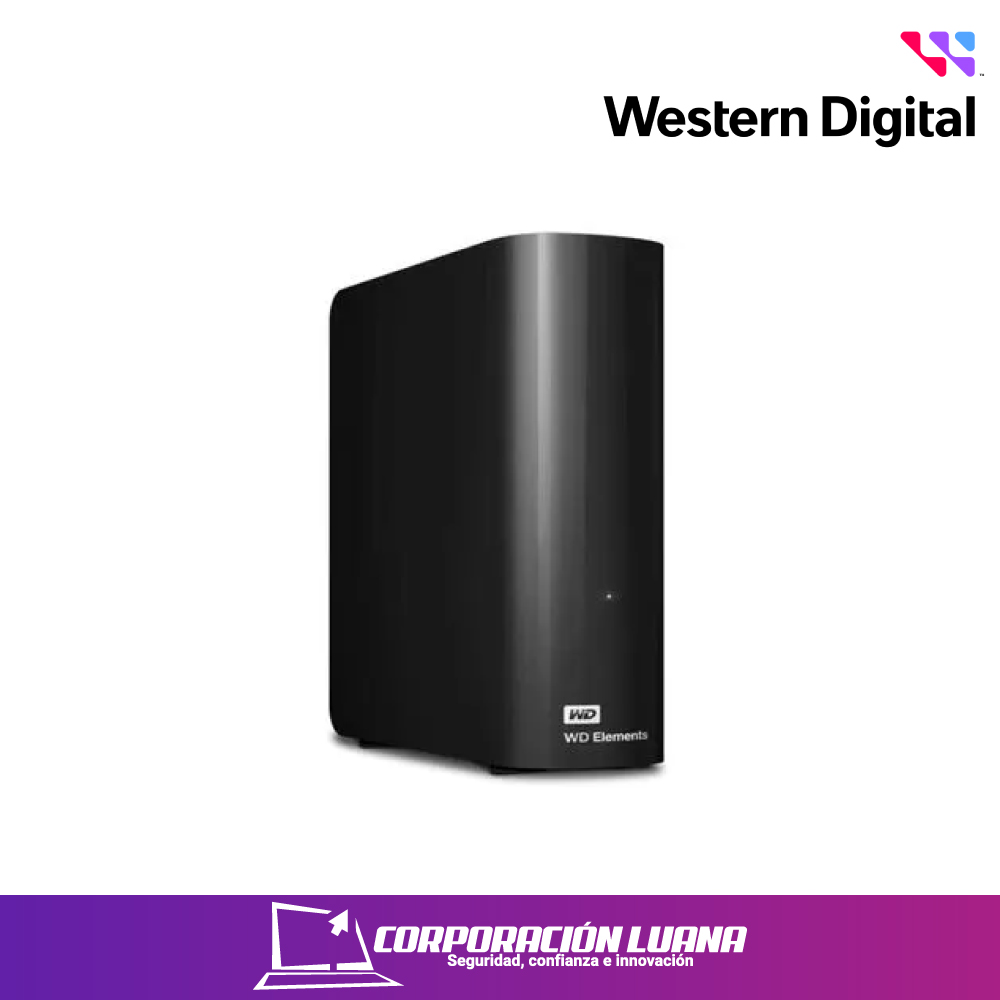 DISCO DURO EXTERNO WESTERN DIGITAL 4TB ELEMENTS DESKTOP ( WDBWLG0040HBK ...
